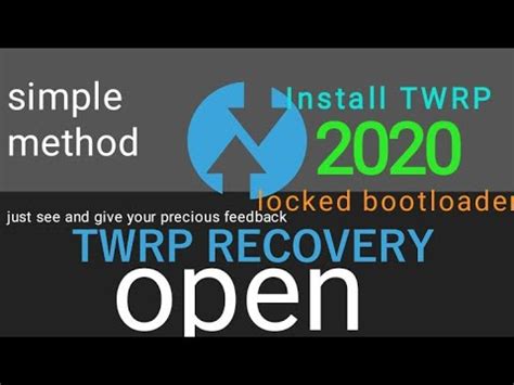 Install TWRP Without Pc Without Unlocking Bootloader YouTube