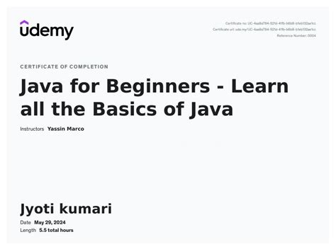 udemy course on java for beginners jyoti kumari posted on the topic
