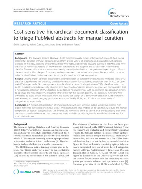 Pdf Cost Sensitive Hierarchical Document Classification To Triage