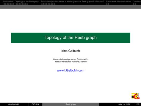 Pdf Topology Of The Reeb Graph