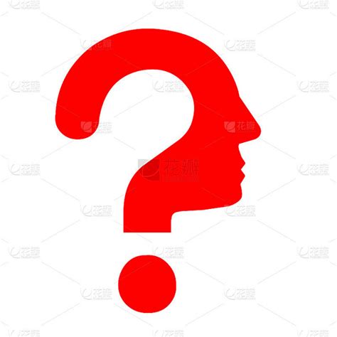 问题图标平面设计风格。