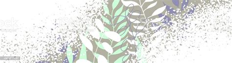컬러 잎과 자연 파스텔 배경 텍스트가 있는 점이 있는 배너 텍스처입니다 포장 광고 축하 소셜 네트워크에 대한 현대적인 평면