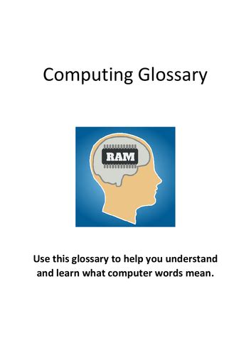 Gcse Computer Science Glossary Teaching Resources