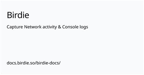 Devtools Console Logs And Network Requests Birdie