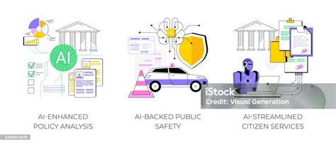Ai In Government And Public Services Abstract Concept Vector Illustrations Stock Illustration