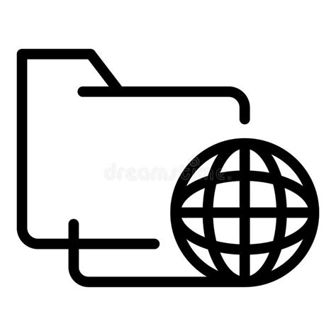 Gear Folder Icon Outline Vector Cms Web Design Stock Vector