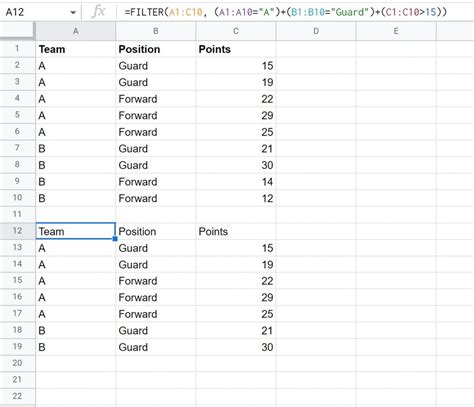 Google Sheets How To Use FILTER Function With OR