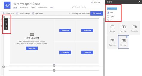 Office 365 Sharepoint Online Exploring Oob Hero Webpart For