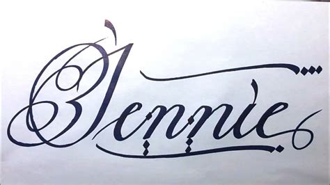 Jennie Name Signature Calligraphy Status How To Cursive Write With