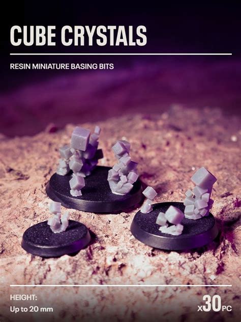 30x Resin Models Cube Crystals Epic Basing