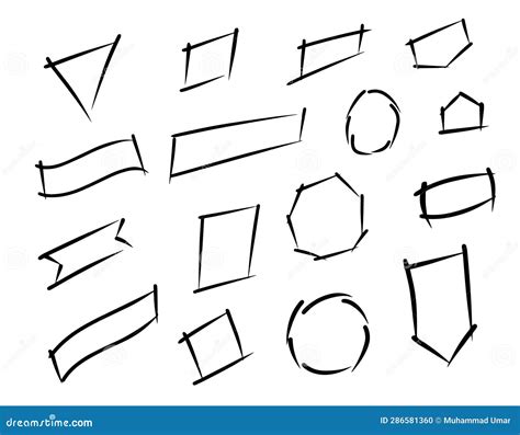 Hand Drawn Comic Shape Design Vector Hand Drawn Text Boxes Stock Illustration Illustration