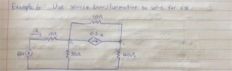 Solved Example Use Source Transformation To Solve For In Chegg
