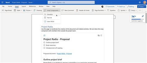 Microsoft Loop Components In Word Online And Microsoft Whiteboard