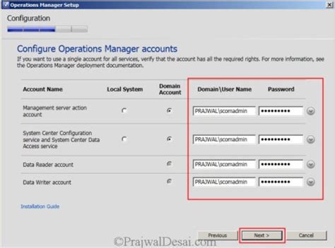 Installing SCOM 2012 SP1 Snap28 Prajwal Desai