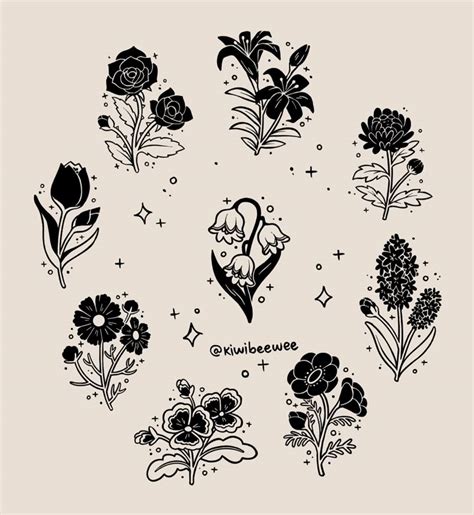 Ink And Piercings에 있는 Brittany Erdmann님의 핀 2024 그림 미술 참고 자료 꽃그림