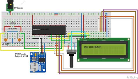 rtc ds1307 interfacing with at89s52 microcontroller