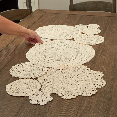 Round Ecru Doilies For Table Runner Table Decor Home Decor Factory Direct Craft