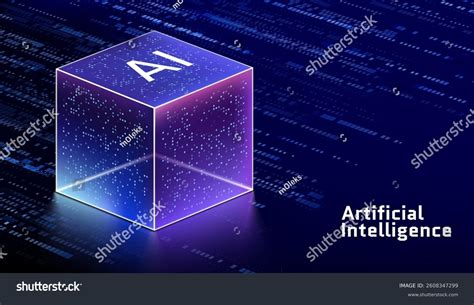 Artificial Intelligence Server Big Data Machine 스톡 벡터로열티 프리
