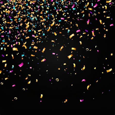 Colorful Confetti Falling Premium Ai Generated Image