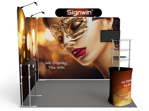 10x10ft Custom Corner And Element Trade Show Booth T Signwin