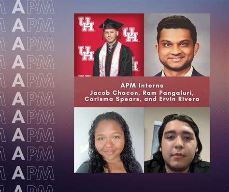 Learn About The Apm Interns Jacob Chacon Ram Pangaluri Carisma