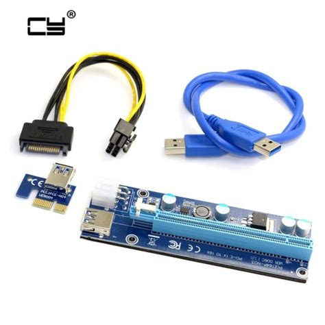 New Pcie Pci E Pci Express Riser Card 1x To 16x Gpu Usb 30 Extender