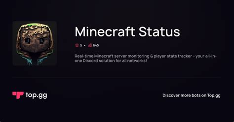 Add Minecraft Status Discord Bot The 1 Discord Bot And Discord App List