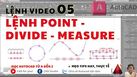 LỆnh Video 05 LỆnh Point Divide Measure TỰ HỌc Autocad Cad