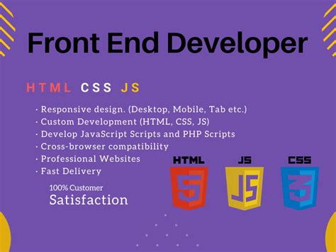 front end developer to convert psd figma pdf to html css and js