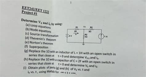 solved determine vx and ix by using a loop equations b