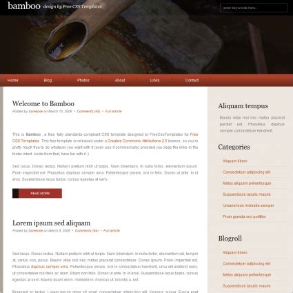 Bamboo Free Website Templates In Css Html Js Format For Free Download KB