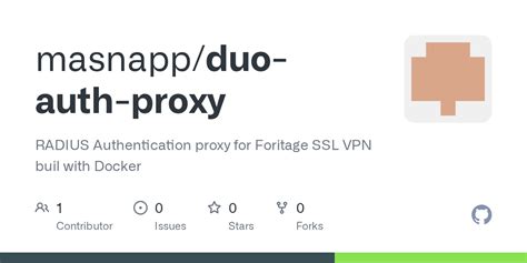 Github Masnapp Duo Auth Proxy Radius Authentication Proxy For Foritage Ssl Vpn Buil With Docker