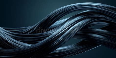 Abstract Dark Blue Swirling Flowing Lines Elegant Dynamic Background Texture Stock Illustration
