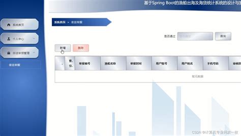 java vue基于spring boot的渔船出海及海货统计系统 数据库中查询中带有海的用户信息 csdn博客