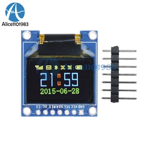 0 95 Inch 7pin Full Color 65k Color Ssd1331 Spi Oled Display Module For Arduino Ebay