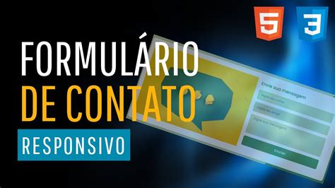 formulário de contato responsivo com html e css youtube