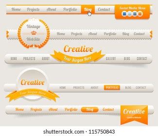 Vector Header Menu Design Stock Vector Royalty Free Shutterstock