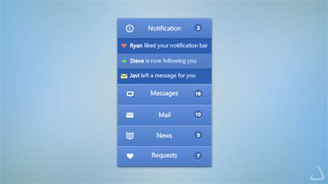 Blue Navigation Menu Creative VIP
