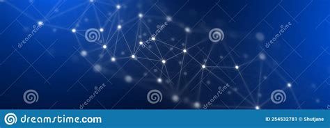 Abstract Background Geometric With Polygon Line And Dots For Science And Business Technology