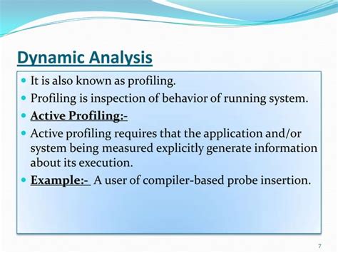 dynamic analysis and profiling of multi threaded systems pptx