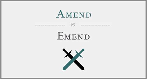 amend vs emend