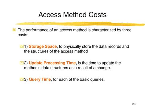 Ppt Comparison Of Access Methods For Time Evolving Data Powerpoint