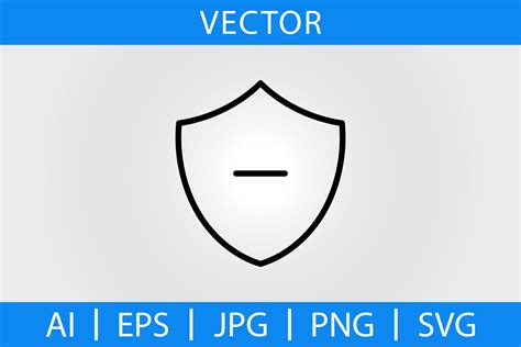 Vector Disable Shield Outline Icon Graphic By Muhammad Ali · Creative