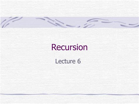 Ppt Recursion Powerpoint Presentation Free Download Id5346746