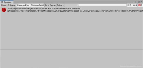 Unity学习记录：新建工程出错vs Code没有代码提示unity Indexoutofrangeexception Index Was Outside Csdn博客