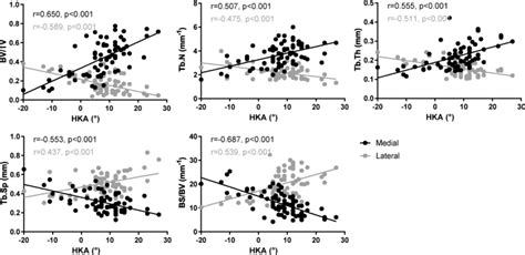Comparisons Of Subchondral Trabecular Bone Microarchitecture Parameters
