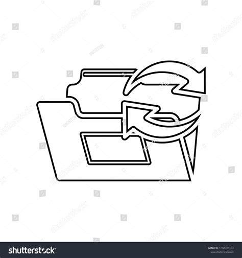 Refresh Folder Icon Simple Outline Illustration Stock Illustration Shutterstock