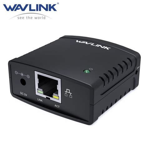 Wavlink 100mbps Ethernet ถึง Usb 2 0 Network Lpr Print Server 10 100mbps เครือข่าย Usb Hub