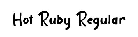 Hot Ruby Regular Font