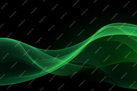 Abstract Background Of Intersecting Curved Lines In Green Colors Premium Ai Generated Image